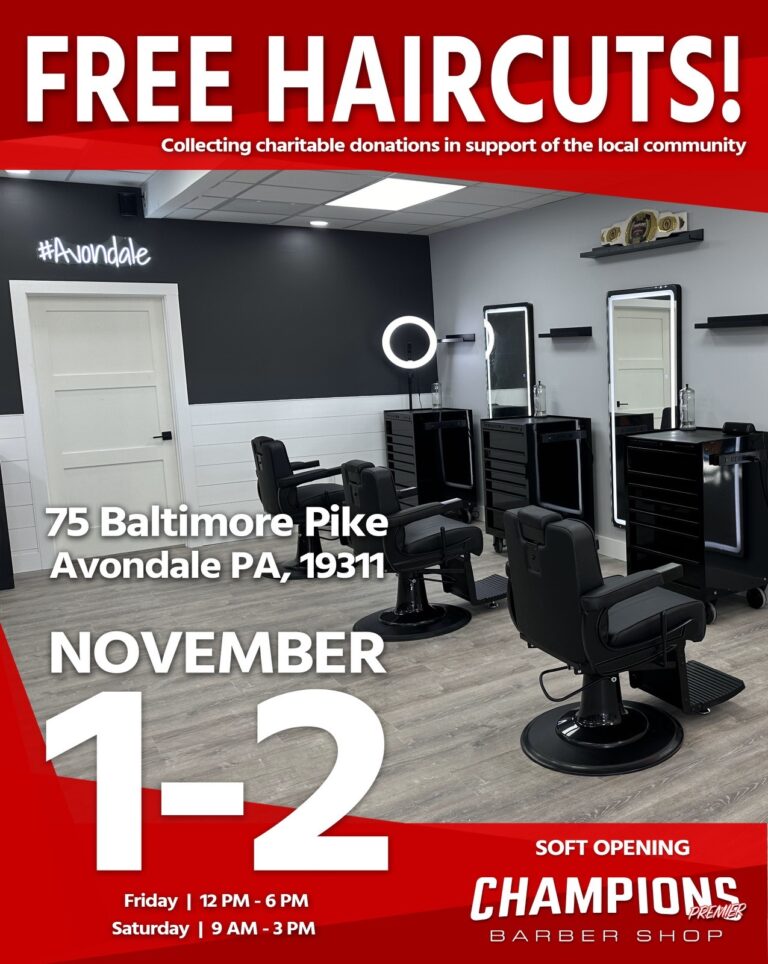 WELCOME CHAMPIONS BARBER SHOP – Avondale Borough